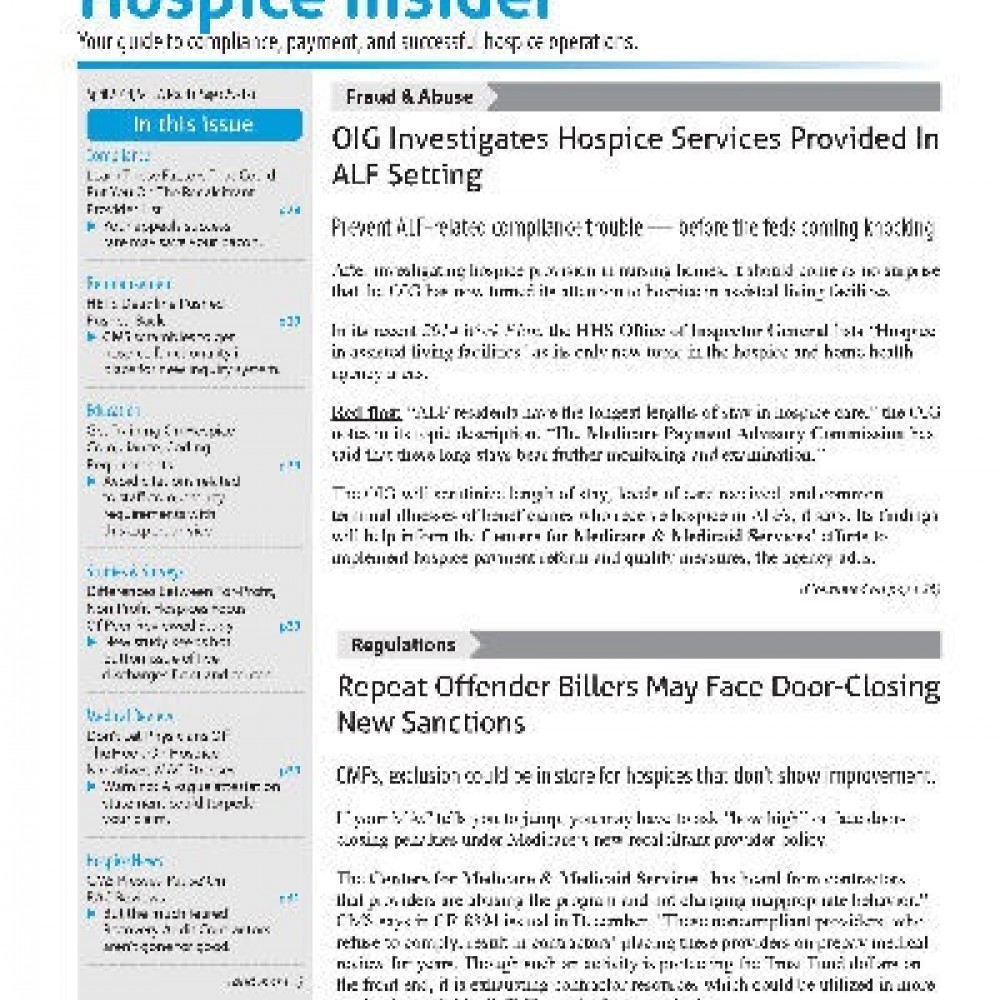 Eli's Hospice Insider Magazine Subscriber Services | Renew, Cancel, or ...