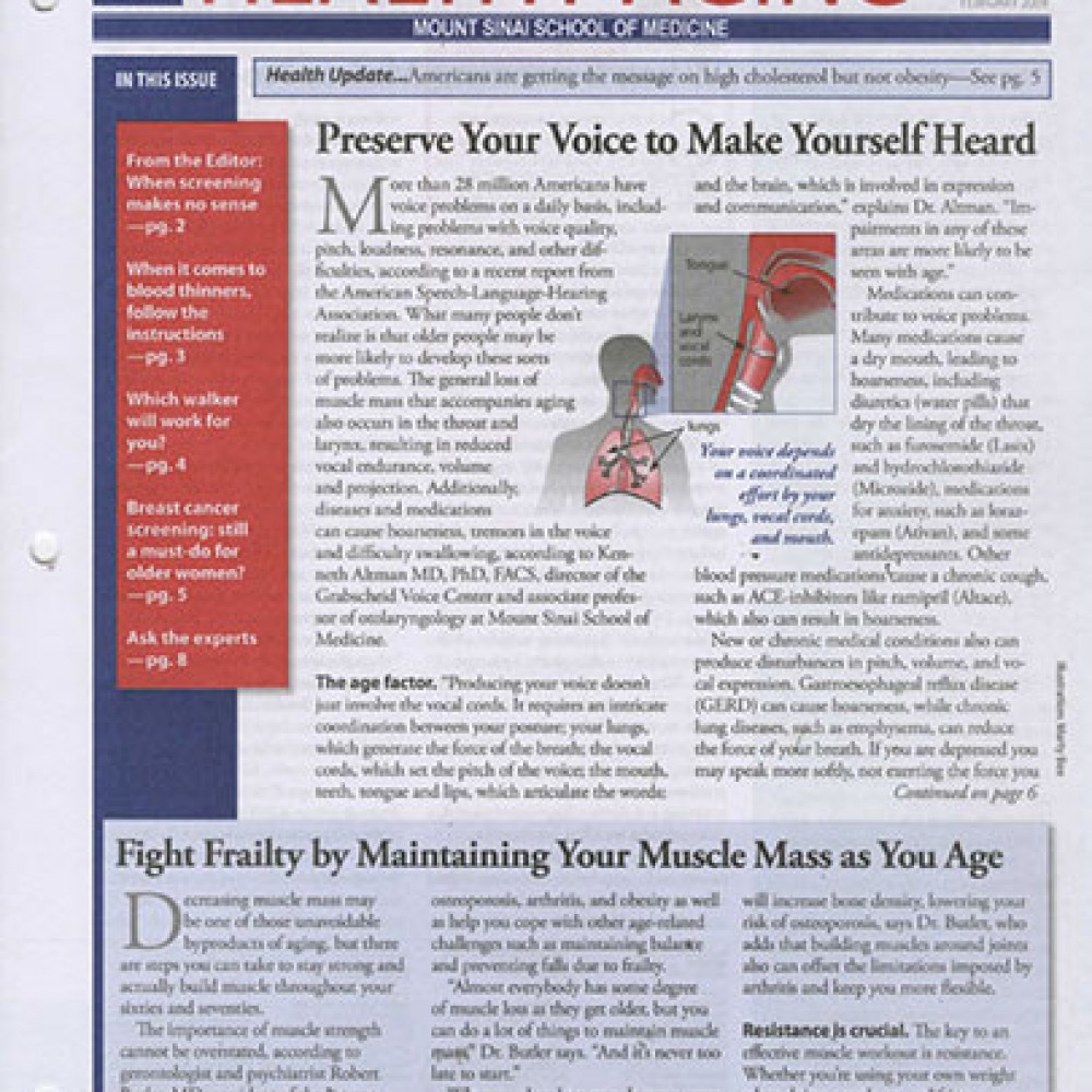 Focus on Healthy Aging Magazine Subscriber Services
