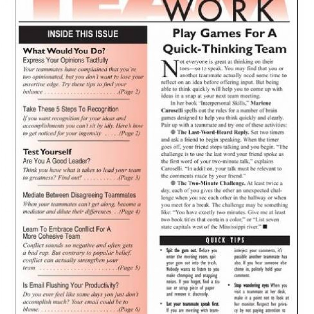 Teamwork Magazine Subscriber Services