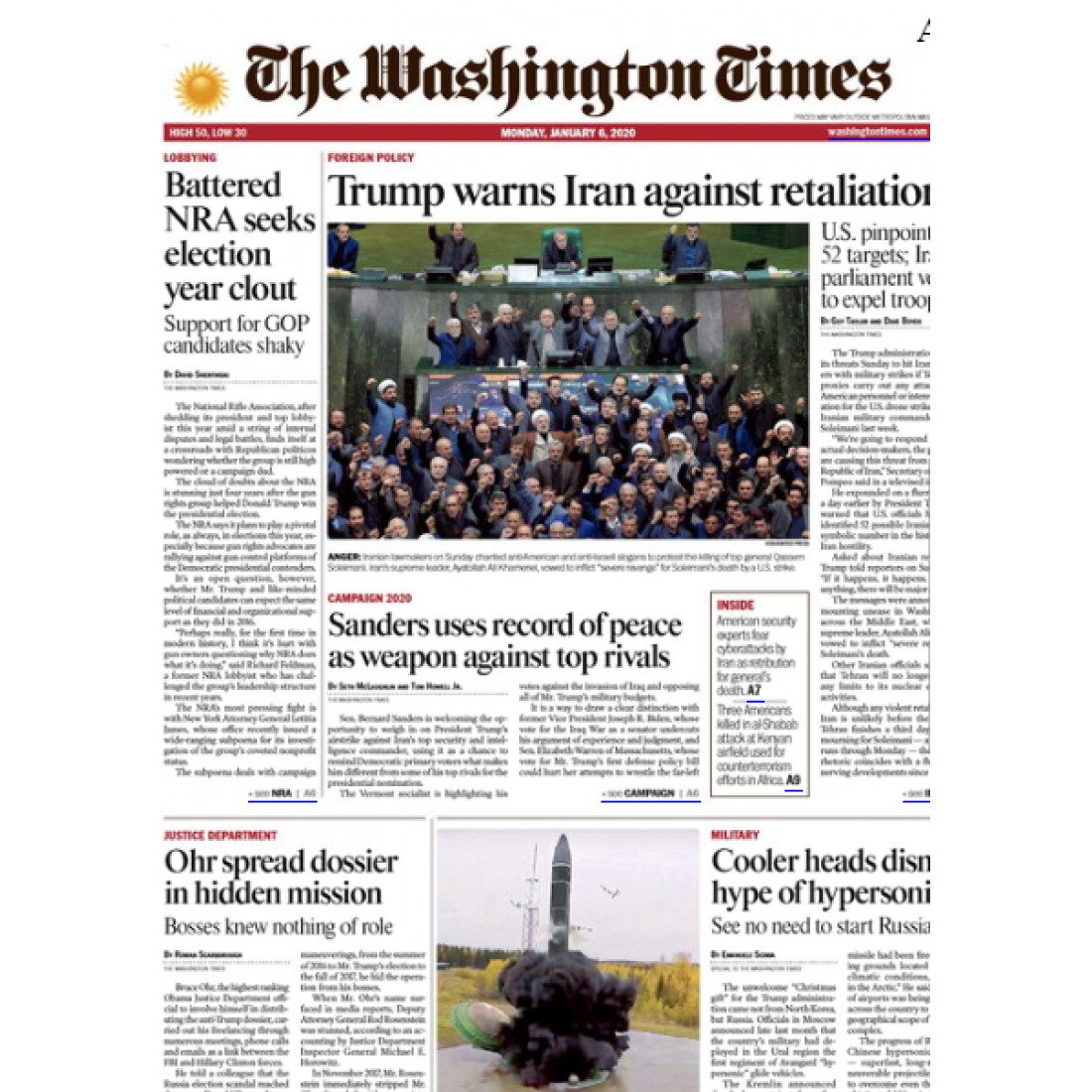 Washington Times National Weekly Edition Magazine Subscriber Services