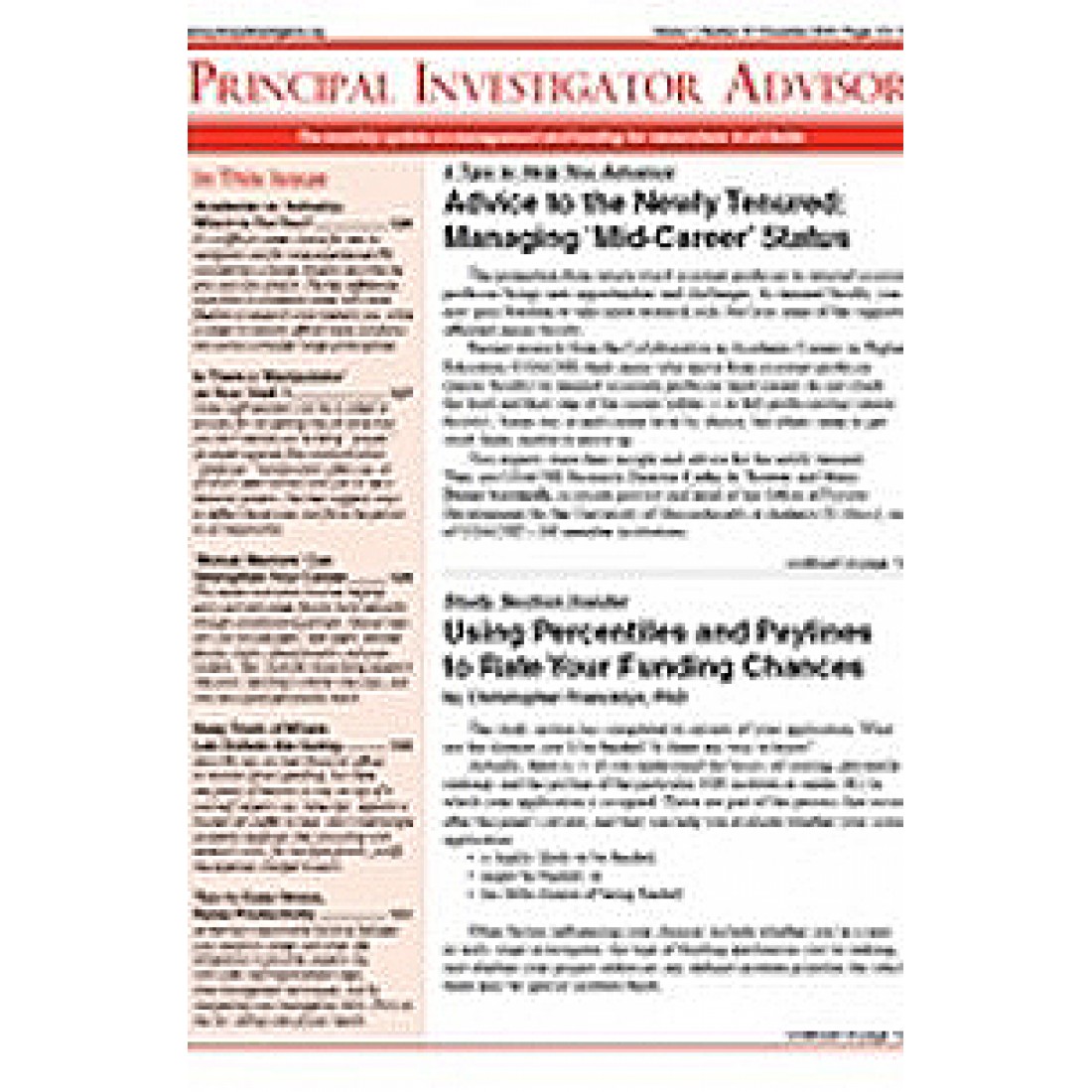 Principal Investigators Association Magazine Subscriber Services